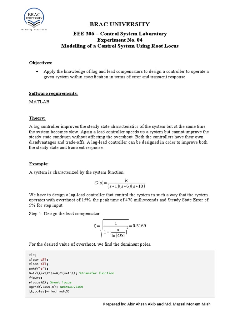 Labsheet Exp4 | PDF | Systems Engineering | Mathematics Labsheet Exp4 | PDF | Systems Engineering | Mathematics