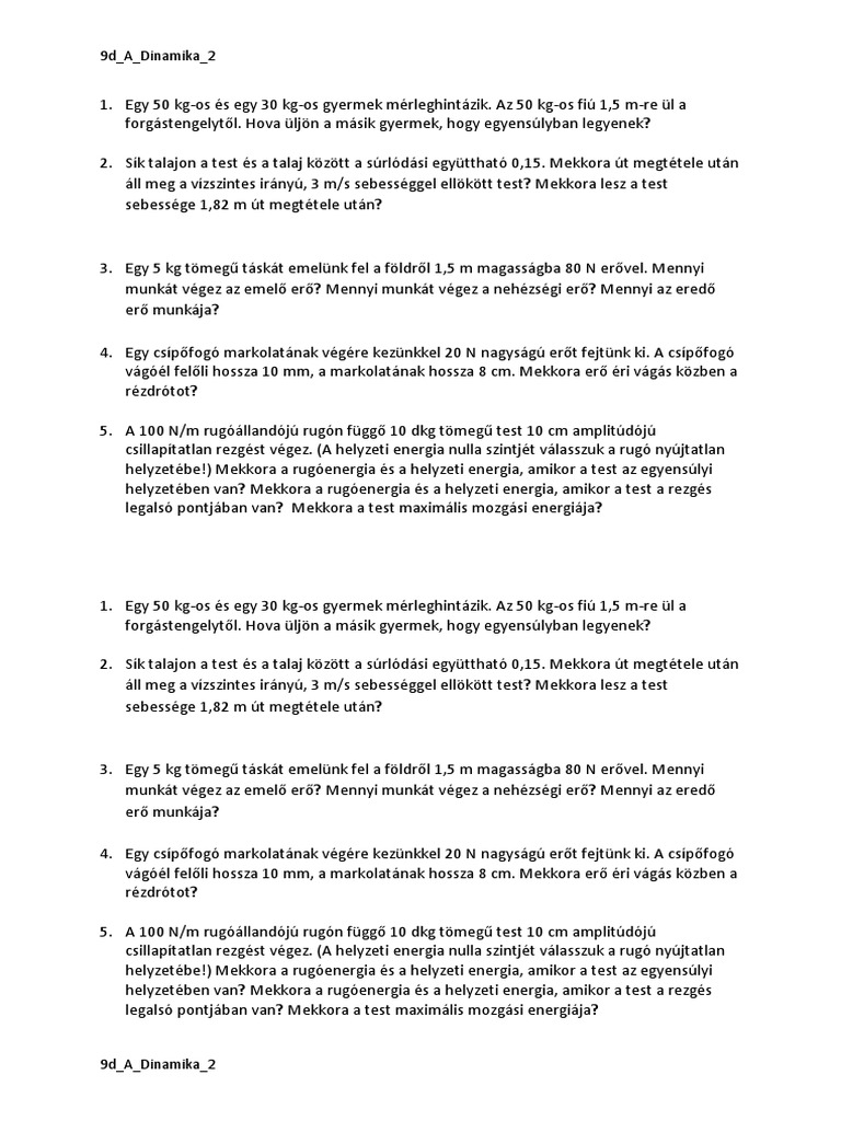 9d A Dinamika 2 | PDF