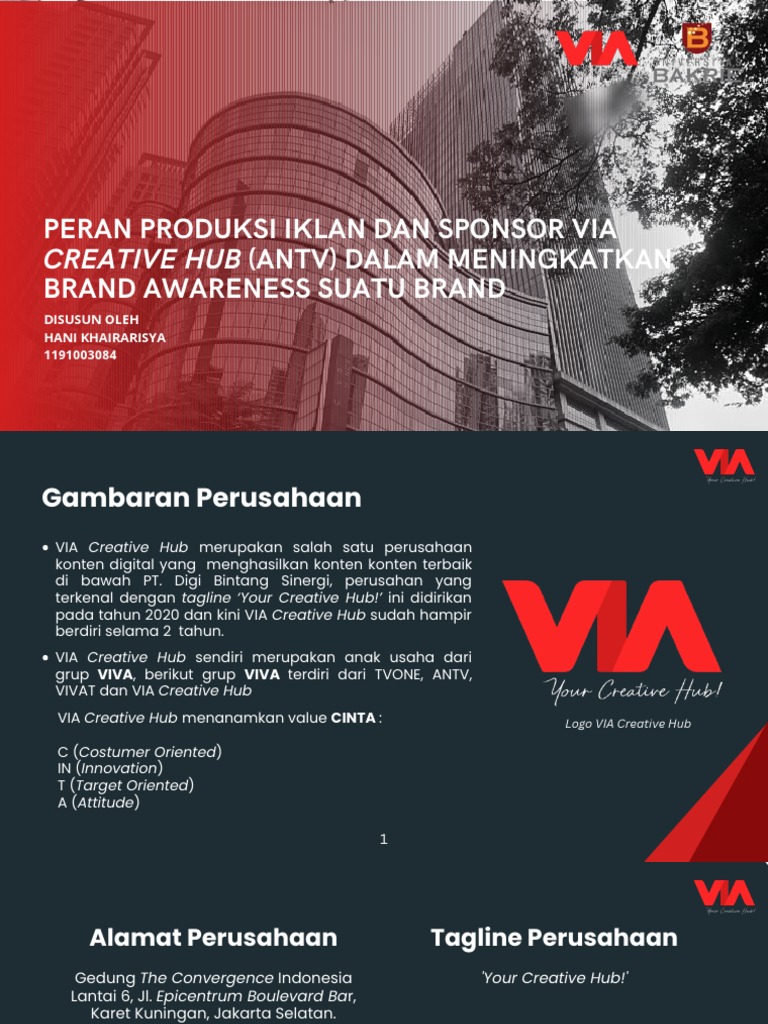 Peran Produksi Iklan Dan Sponsor Via Creative Hub (Antv) Dalam ...