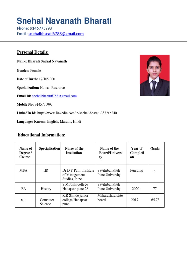 Snehal Final Resume | PDF