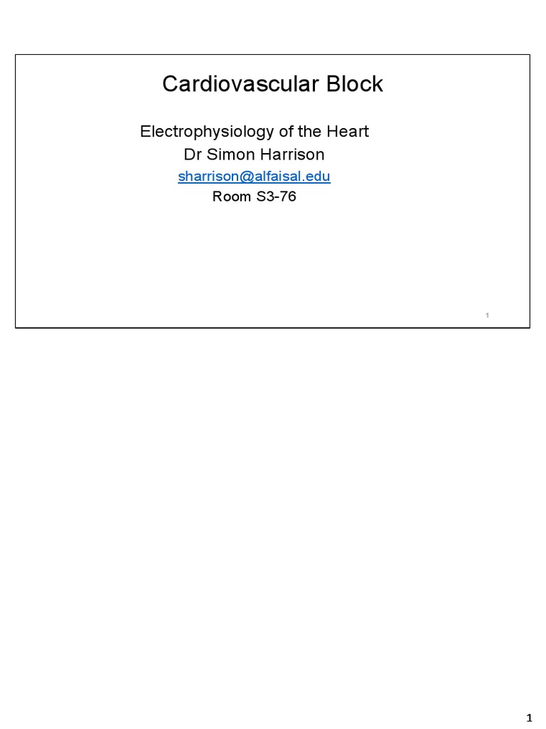Cardio P1 2 Electrophysiology of The Heart EC Coupling | PDF | Muscle ...