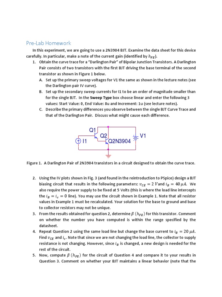BJT Revised Prelab | PDF