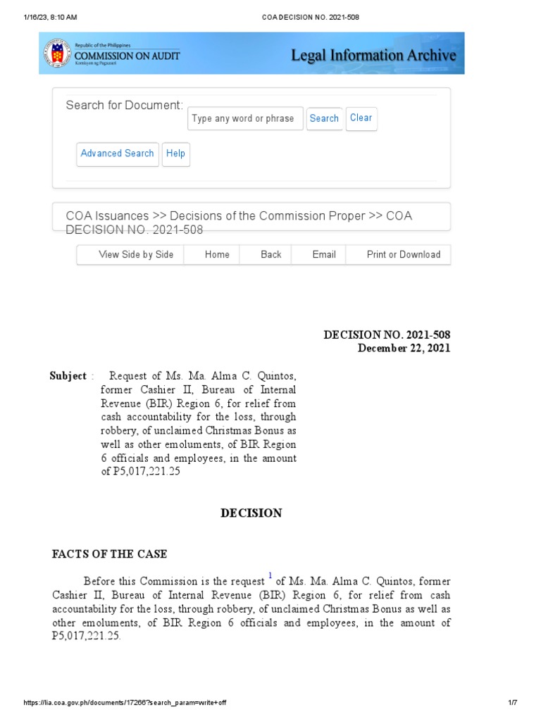 COA DECISION NO. 2021-508 Denied Request For Relief Robbery | PDF ...