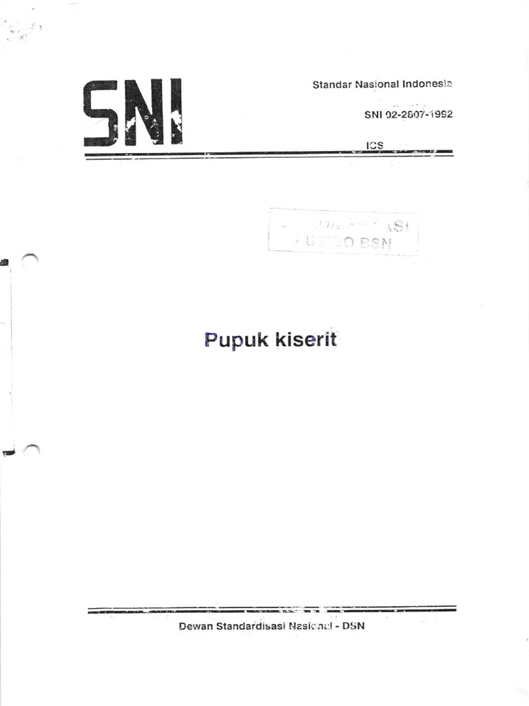 17 SNI 02-2807-1992 Pupuk Kiserit | PDF