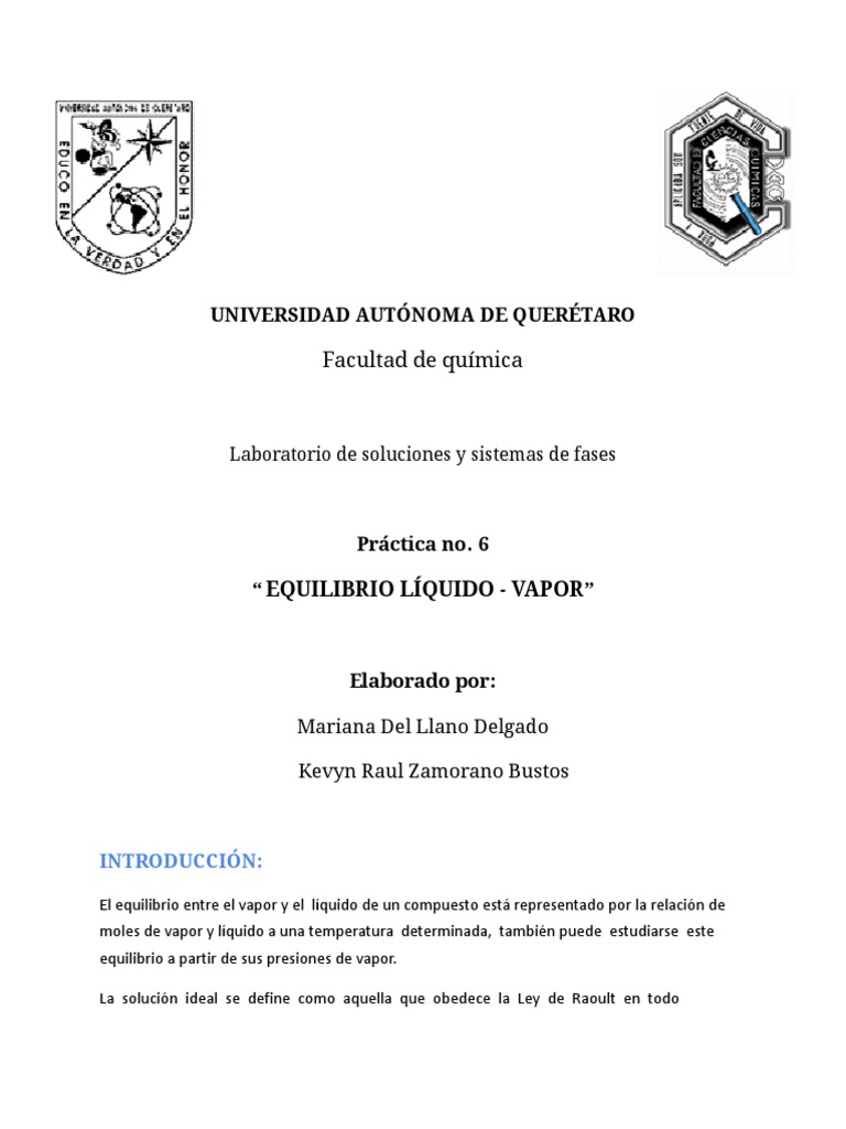 Reporte6 Exlssf 2022 6 | PDF | Destilación | Vapor