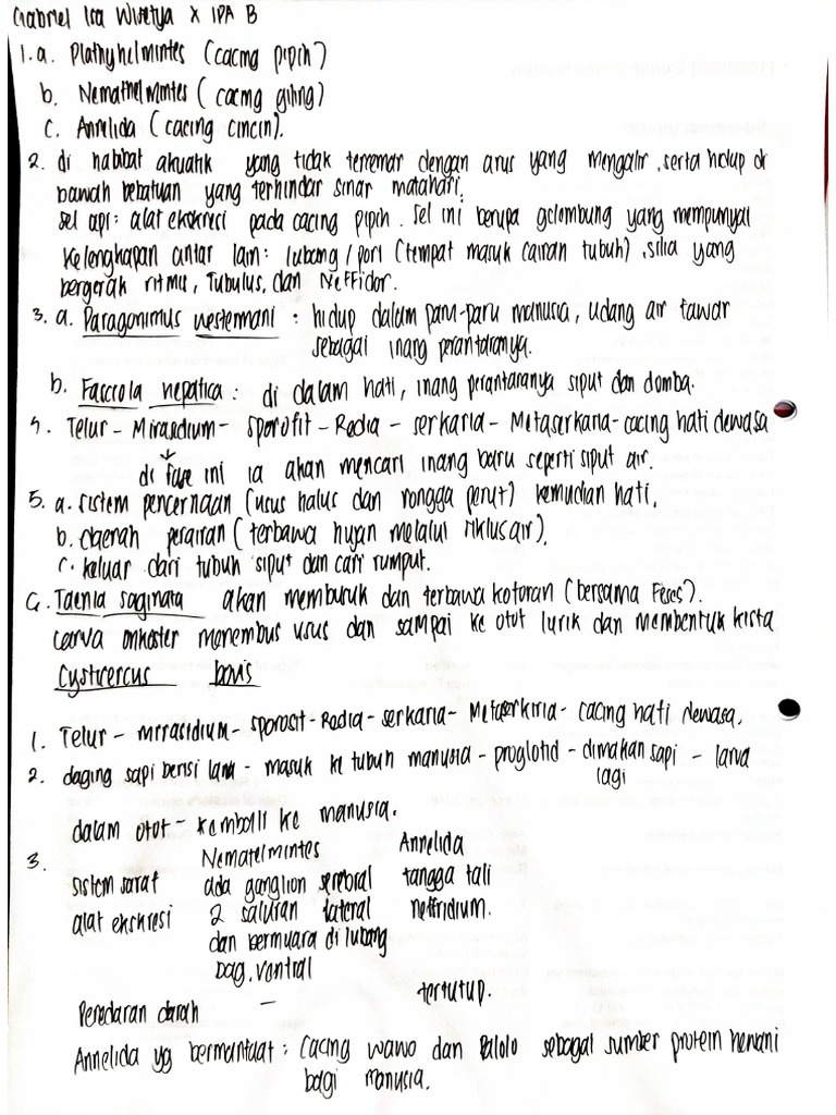 Gabriel Isa Wisetya X IPA B Tugas Biologi | PDF