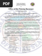 EO HAPAG For Barangays Sample | PDF | Food Security | Hunger