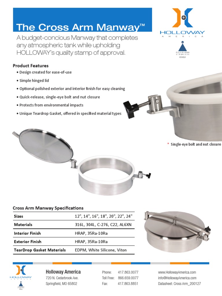 Datasheet - Cross Arm Manway - 2021 | PDF | Industrial Processes