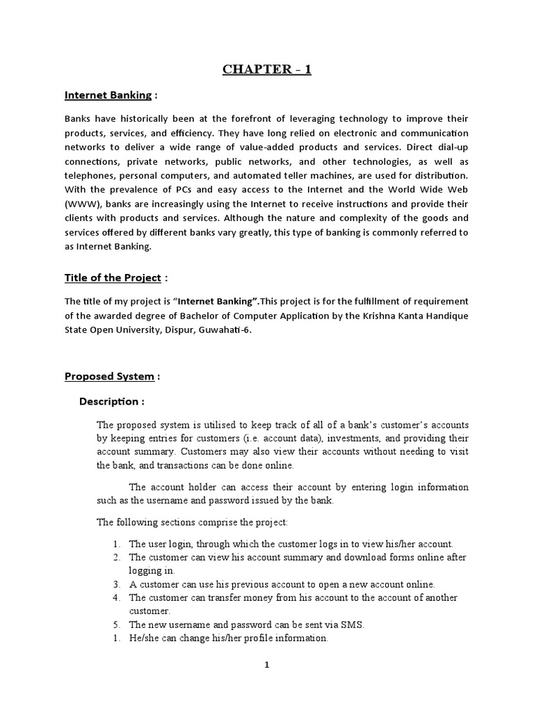 Internet Banking Java Project Report Pdf Java Programming Language