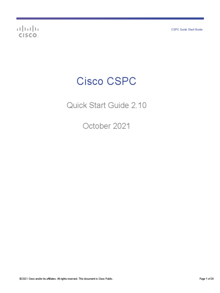 CSPC Quick Start Guide | PDF | Ip Address | Computer Network