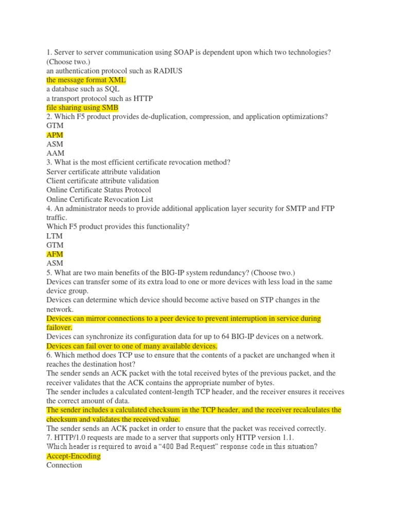 Questions | PDF | Transmission Control Protocol | Proxy Server