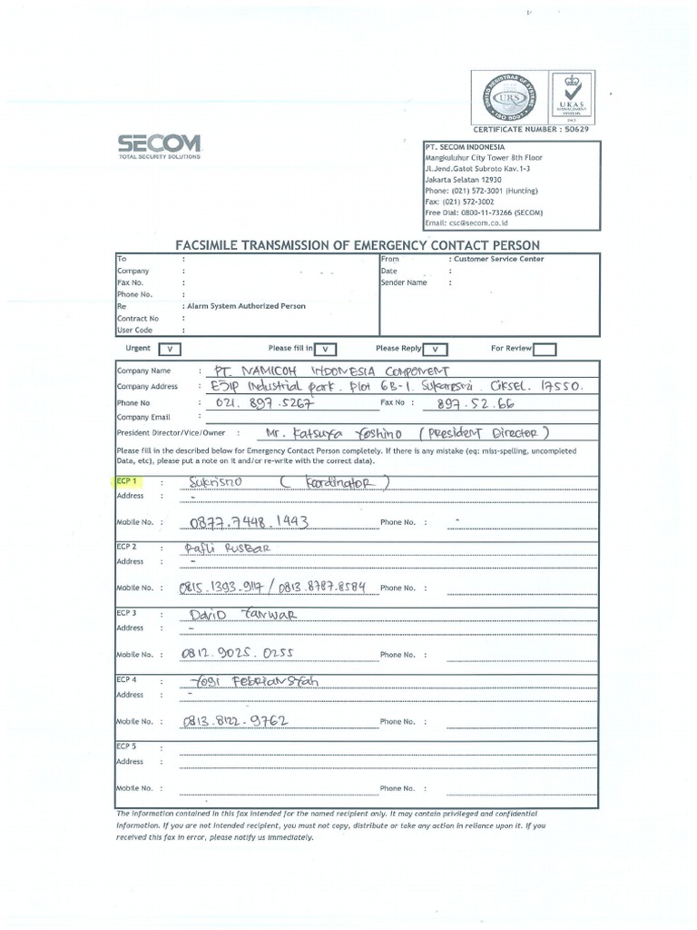 PIC Alarm Secom | PDF