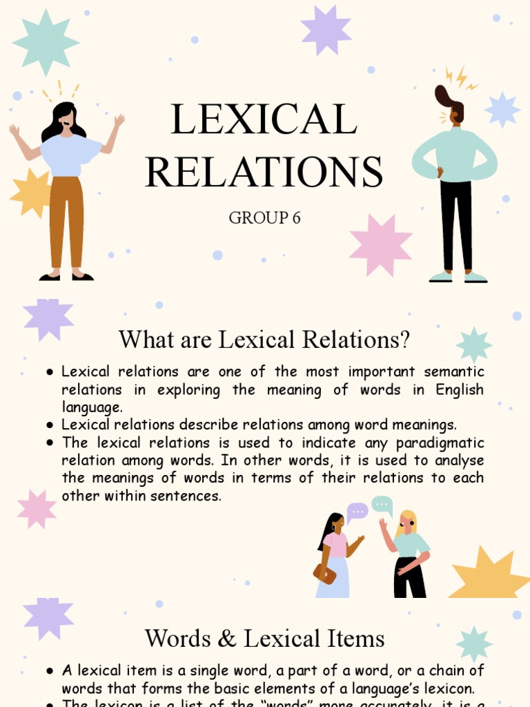 Understanding Lexical Relations: Exploring the Meaning of Words Through Synonymy, Antonymy ...