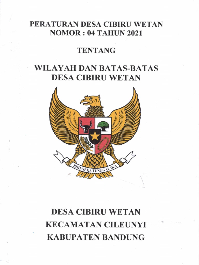 Wilayah Dan Batas Batas Desa Cibiru Wetan Lsalpg Perdes 04 2021 Wilayah ...