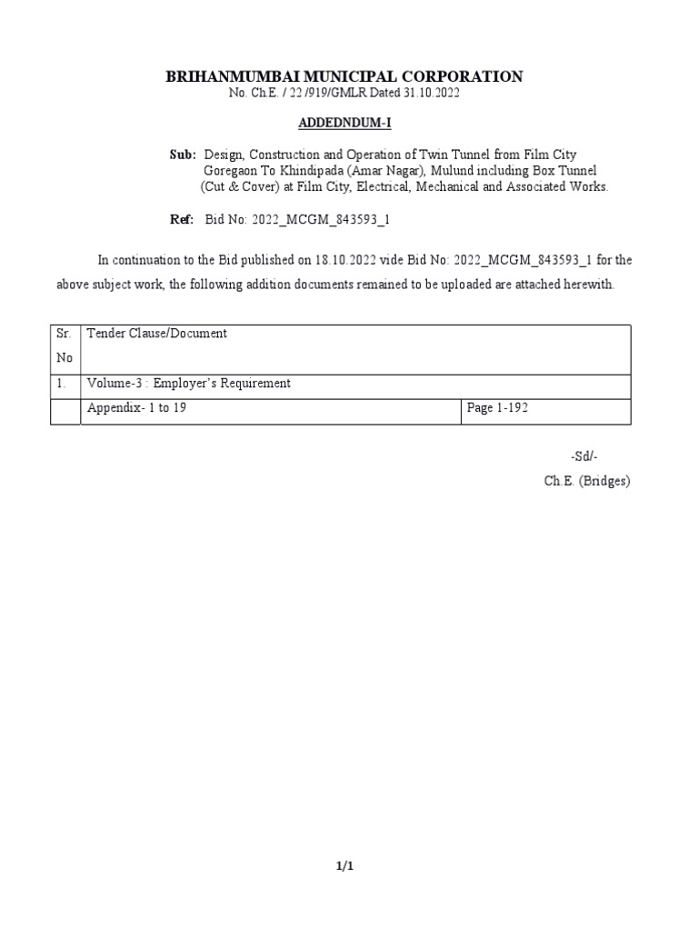 Addendum I: Twin Tunnel Project Details | PDF | Software | General ...
