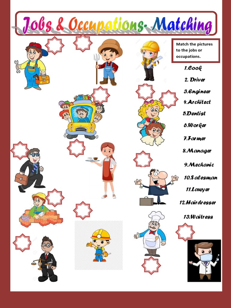 Occupation Database Worksheet Grade 6
