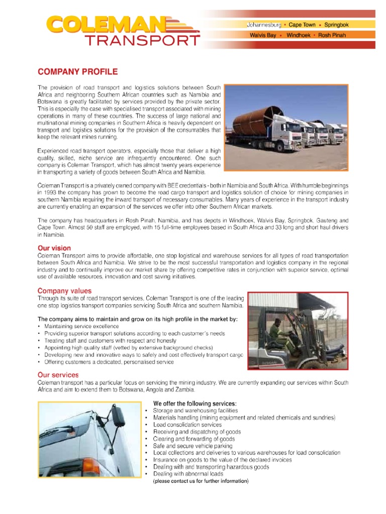 lOGISTIC PROFILE | PDF