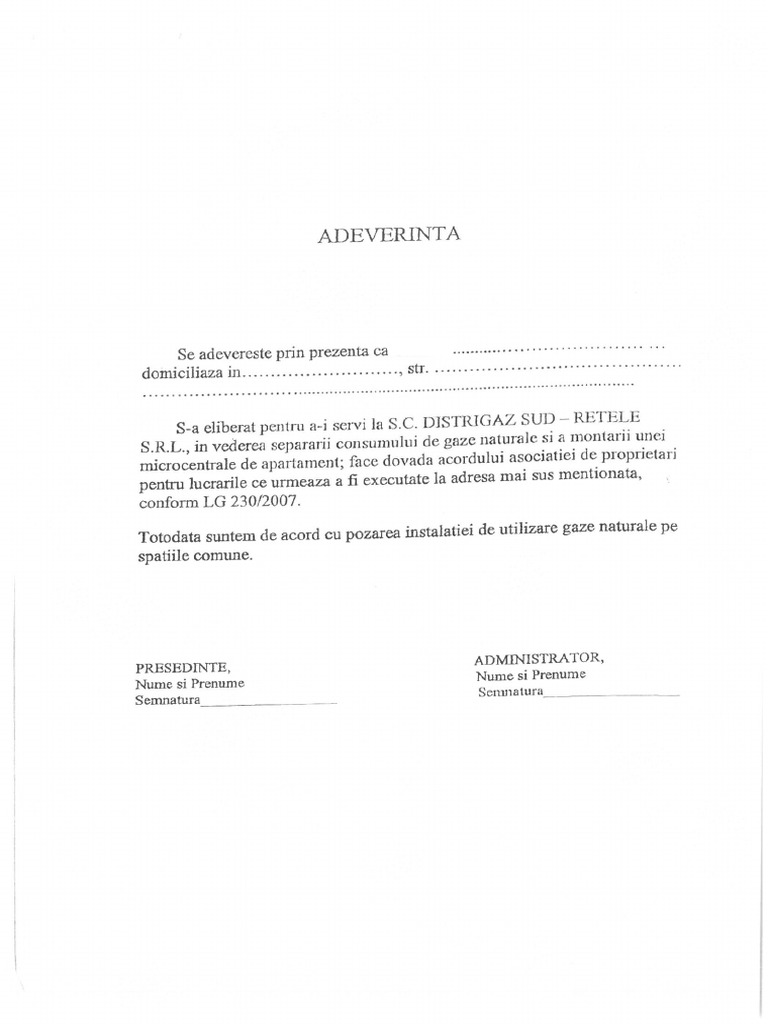 Acord Asociatie de Proprietari | PDF