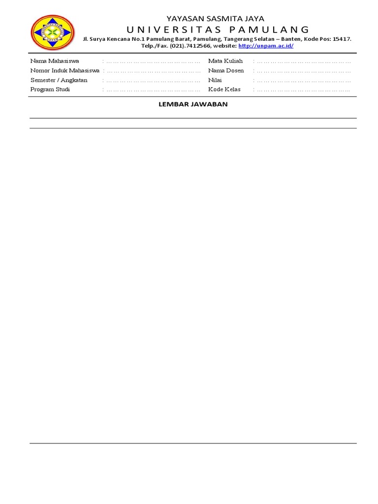 Lembar Jawaban Uas | PDF | Seni