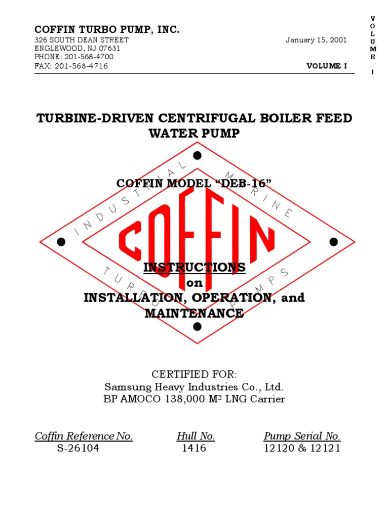 Deb16 New Feed Pump Model Manual | PDF | Pump | Steel