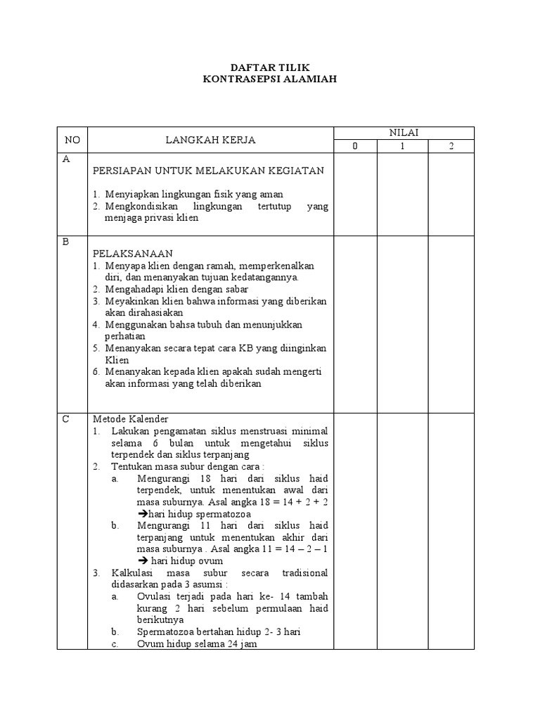 Panduan Kontrasepsi Alamiah Efektif | PDF