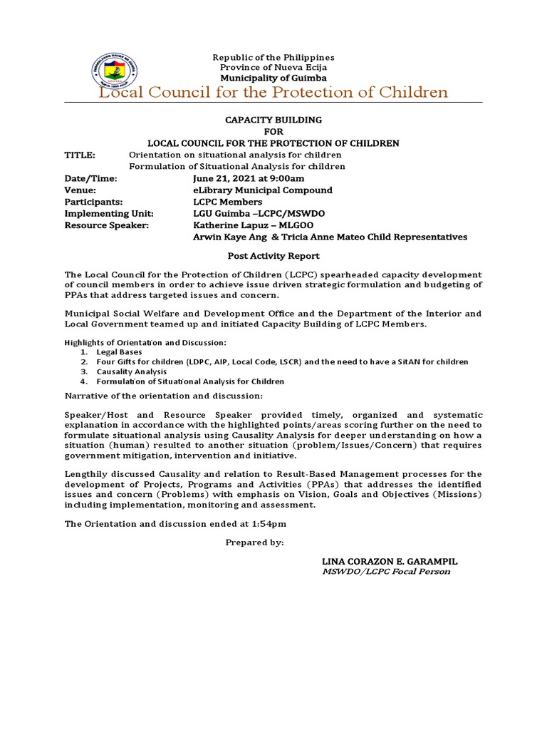 LCPC Cap Dev | PDF | Capacity Building