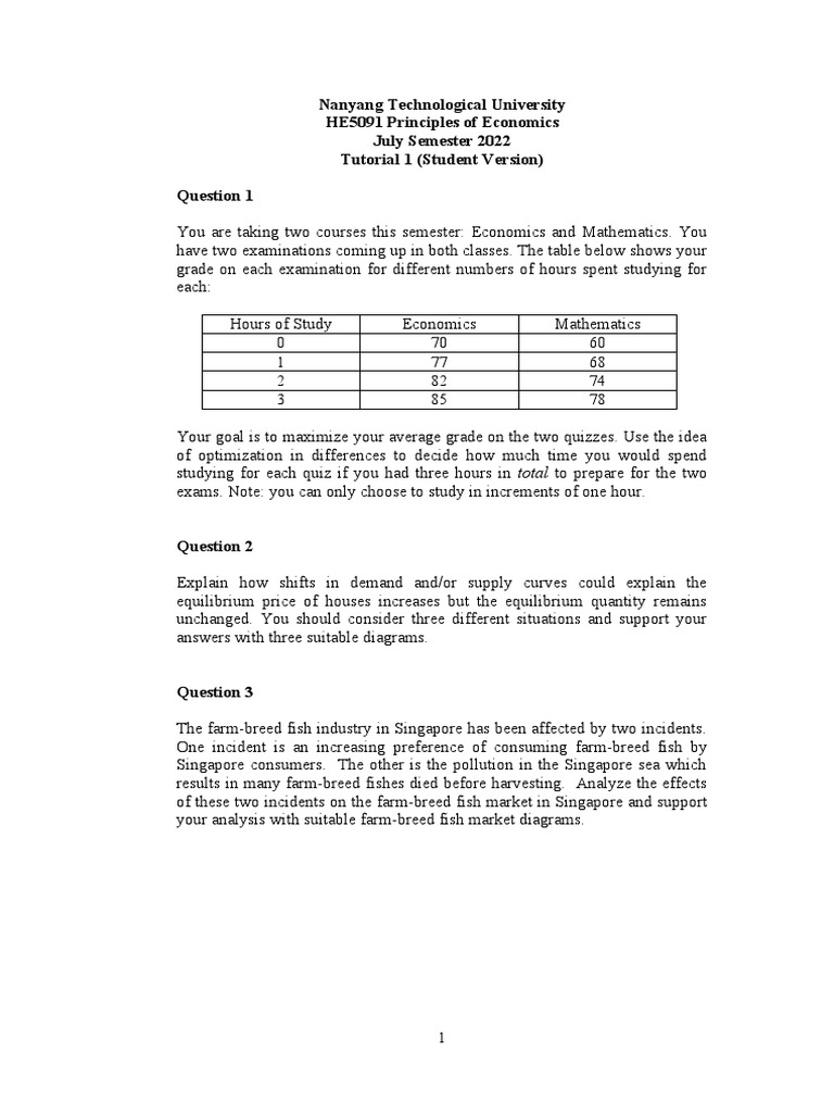 Econs | PDF | Supply And Demand | Economics