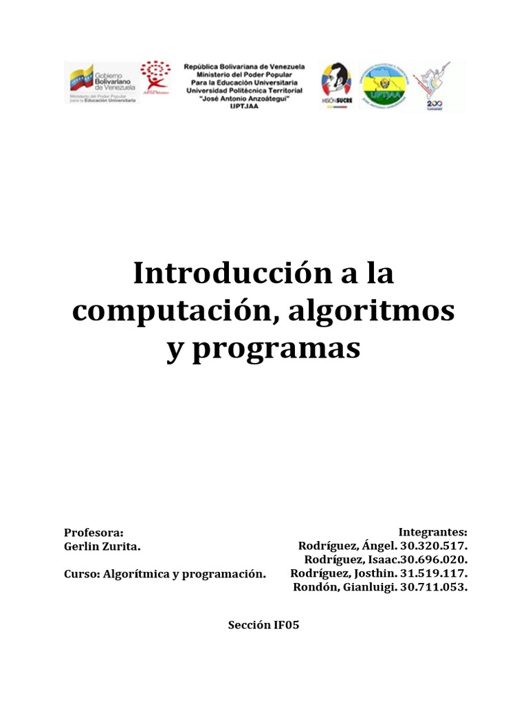 Algoritmica y Programacion | PDF | Algoritmos | Hardware de la computadora