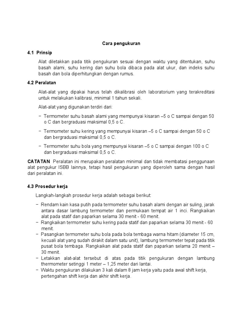 Cara Pengukuran Isbb | PDF