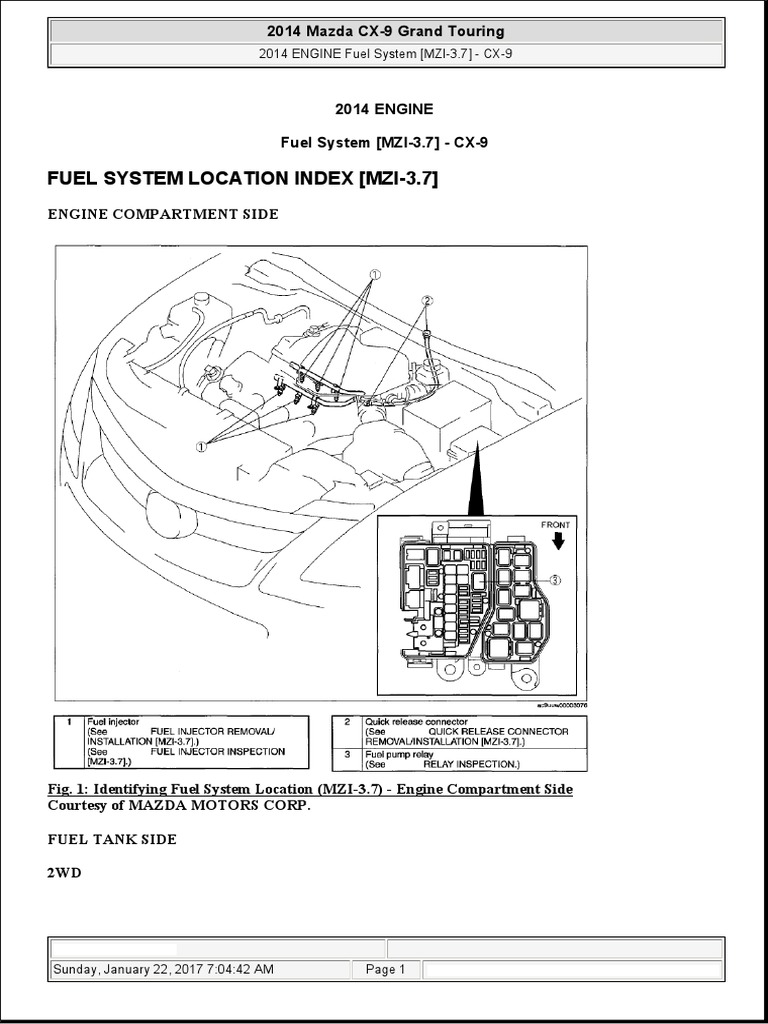 ENGINE Fuel System (MZI-3.7) | PDF | Electrical Connector | Pump