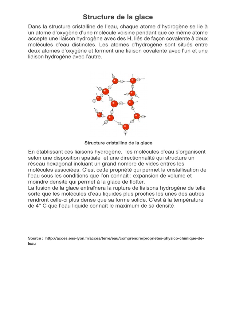 Structure de La Glace | PDF