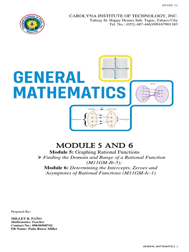Module 5 And 6 General Mathematics Pdf Asymptote Function