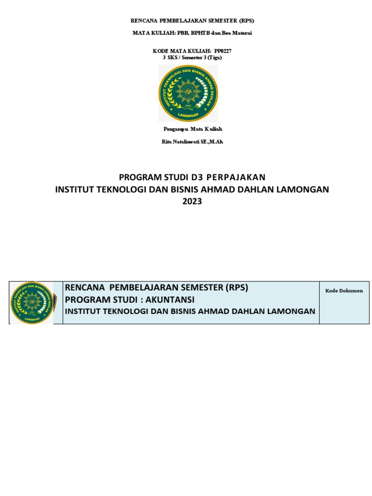 PBB, BPHTB dan Bea Materai | PDF