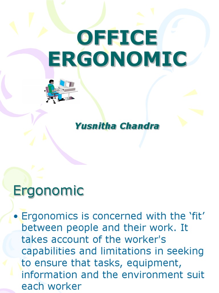 Office Ergonomic-070409 | PDF | Human Factors And Ergonomics | Hand