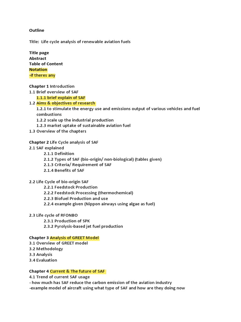 Dissertation Outline | PDF