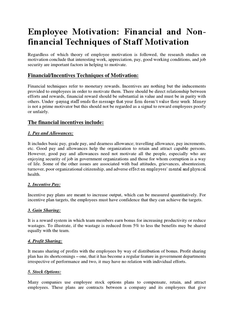 Employee Motivation - Rewards | PDF | Incentive | Employment