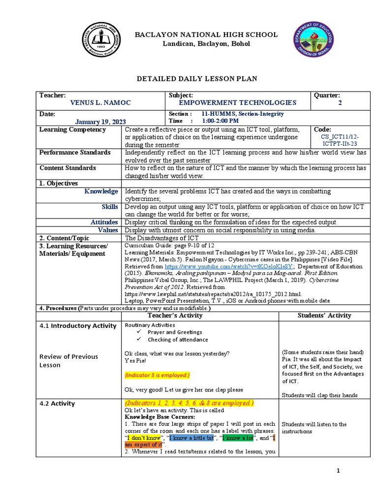DLP in EmTech | PDF | Educational Technology | Cybercrime
