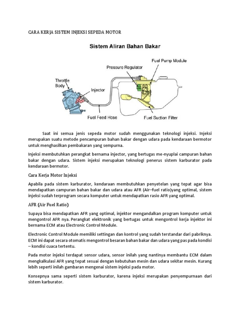 Cara Kerja Sistem Injeksi Sepeda Motor | PDF