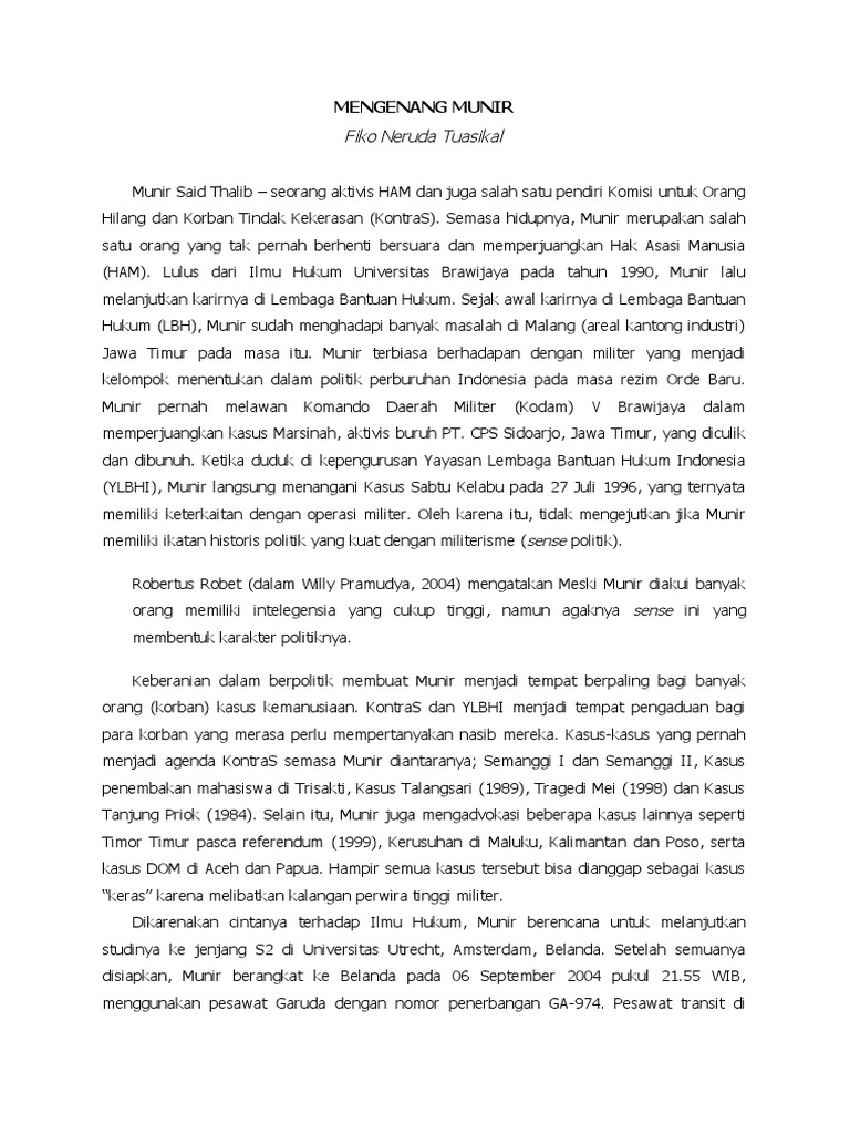 Mengenang Munir | PDF
