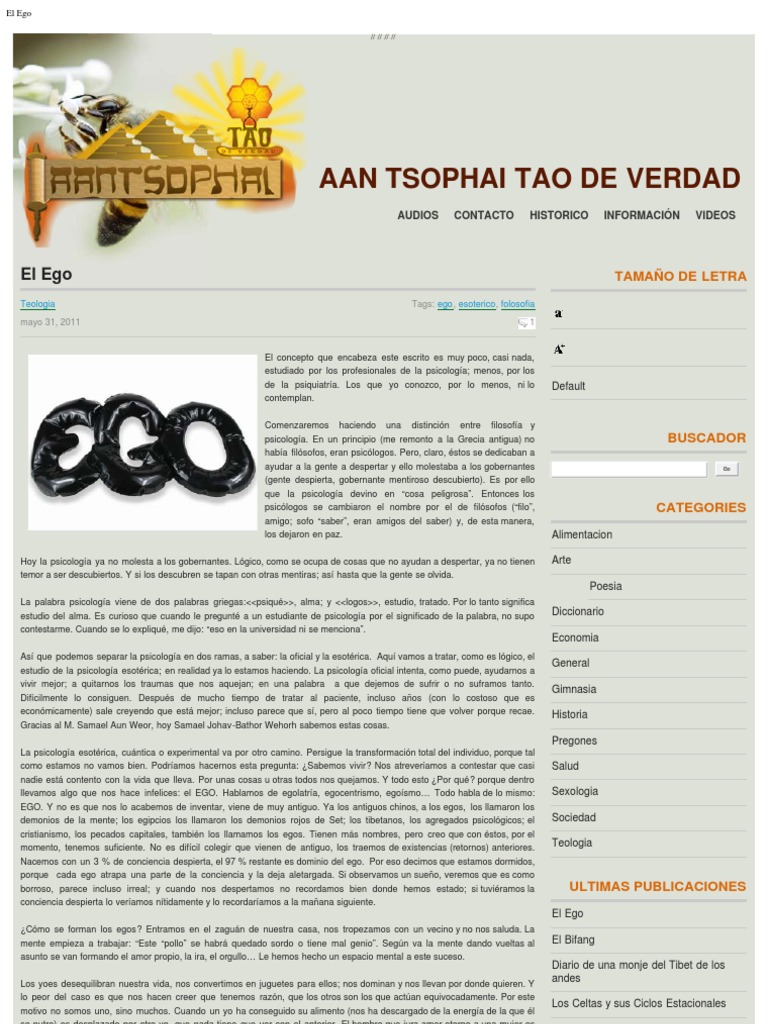 El Ego | PDF | Sicología | Amor