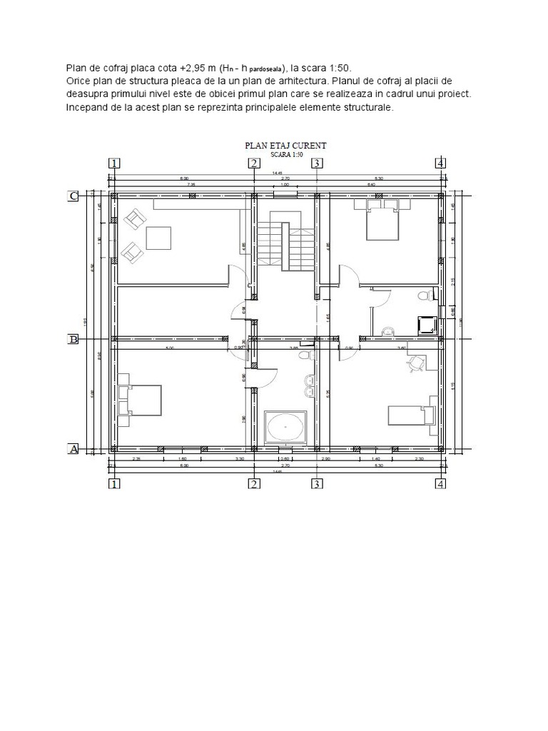 Explicatii Plan Cofraj Placa | PDF