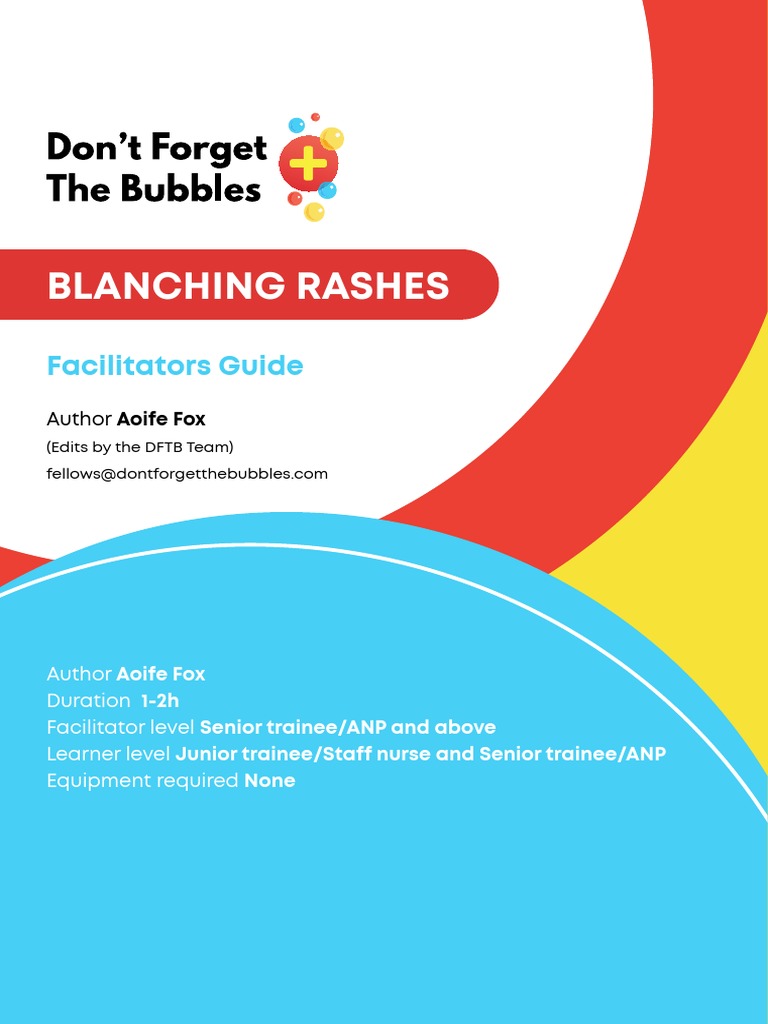 Blanching Rashes – Facilitator’s Guide | PDF