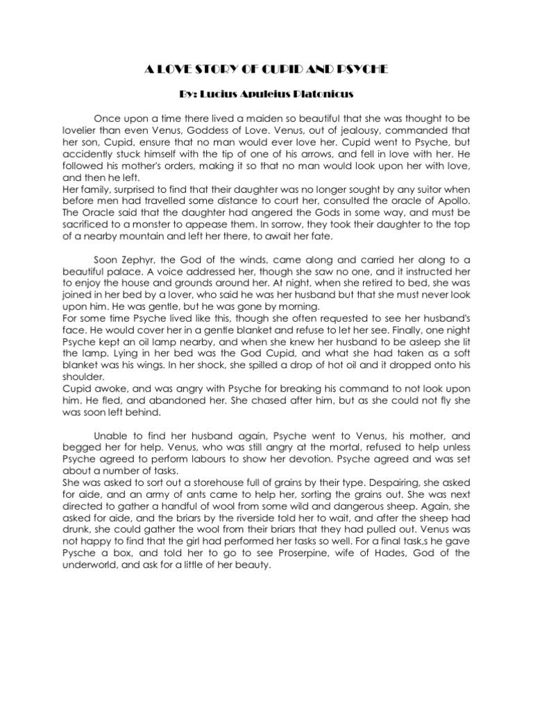Cupid and Psyche: A Love Tale | PDF | Cupid | Mythology
