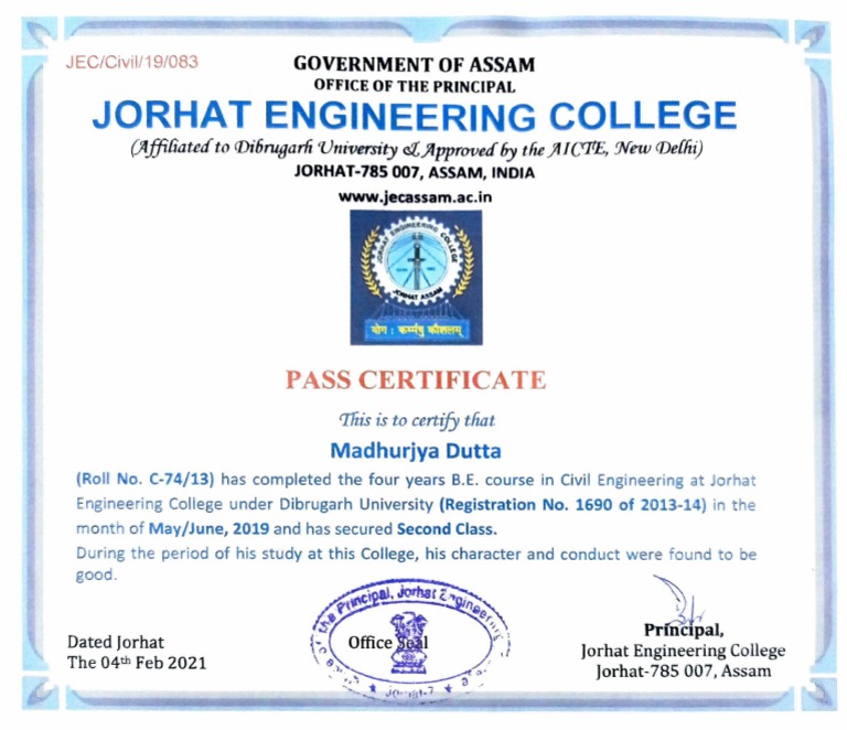 Pass Certificate | PDF