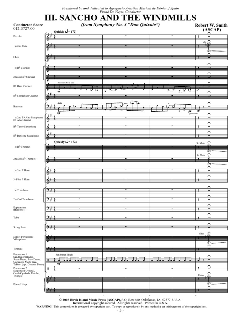 3.sancho and The Windmills (Don Quixote, Symp.3) | PDF