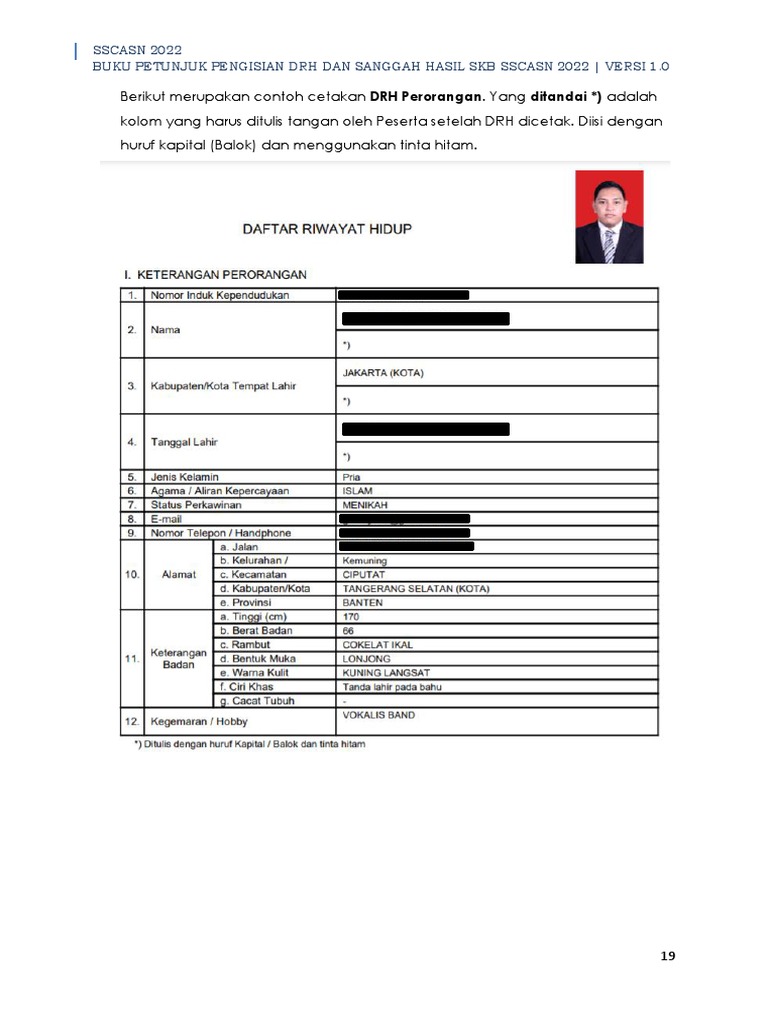 Panduan Pengisian DRH SSCASN 2022 | PDF | Pengelolaan Keuangan & Uang