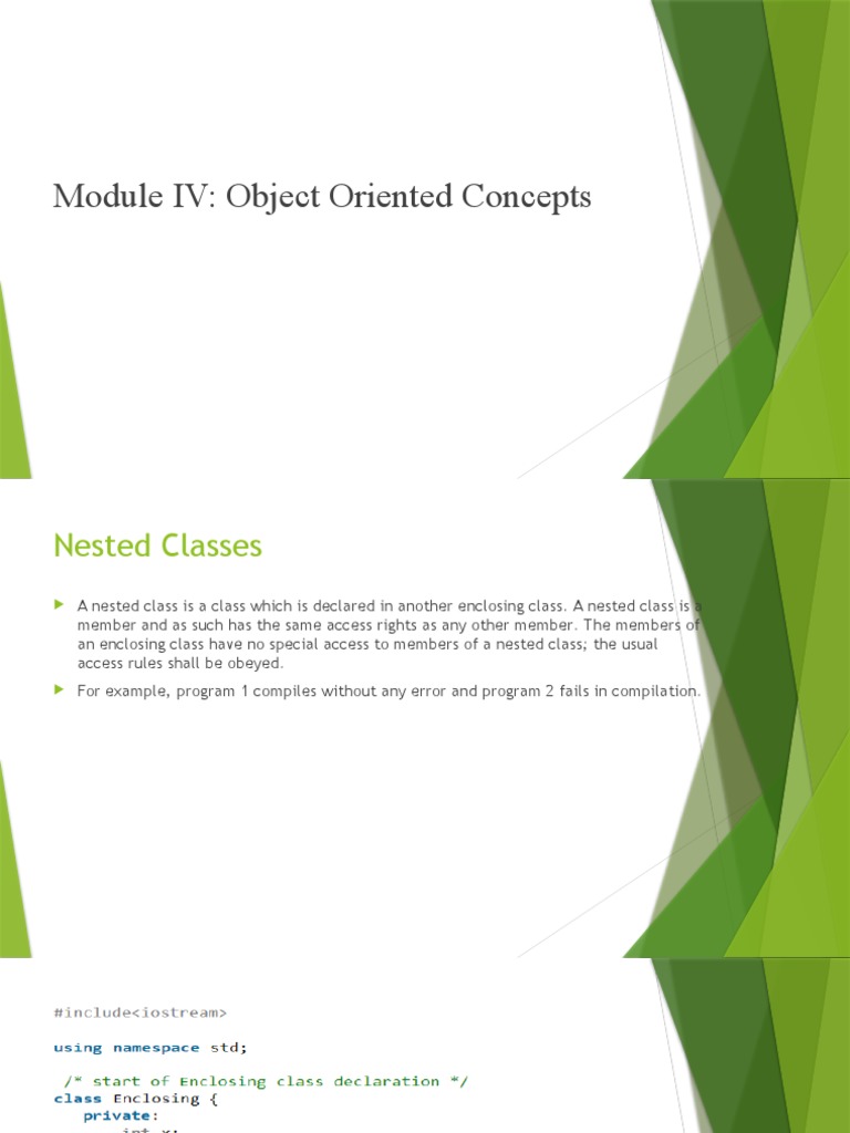 Module 4 OOPS-II Part | PDF | Class (Computer Programming) | Method (Computer Programming)
