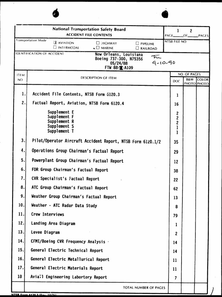 TACA 110 Incident File | PDF