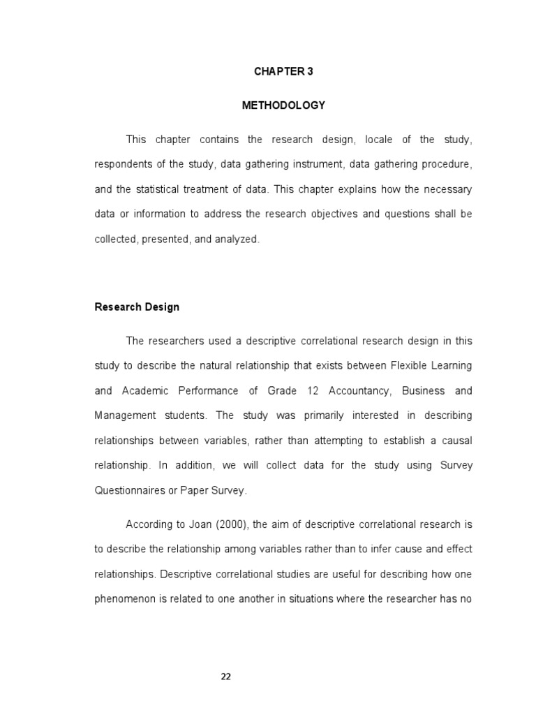 Chapter 3 | PDF | Survey Methodology | Questionnaire