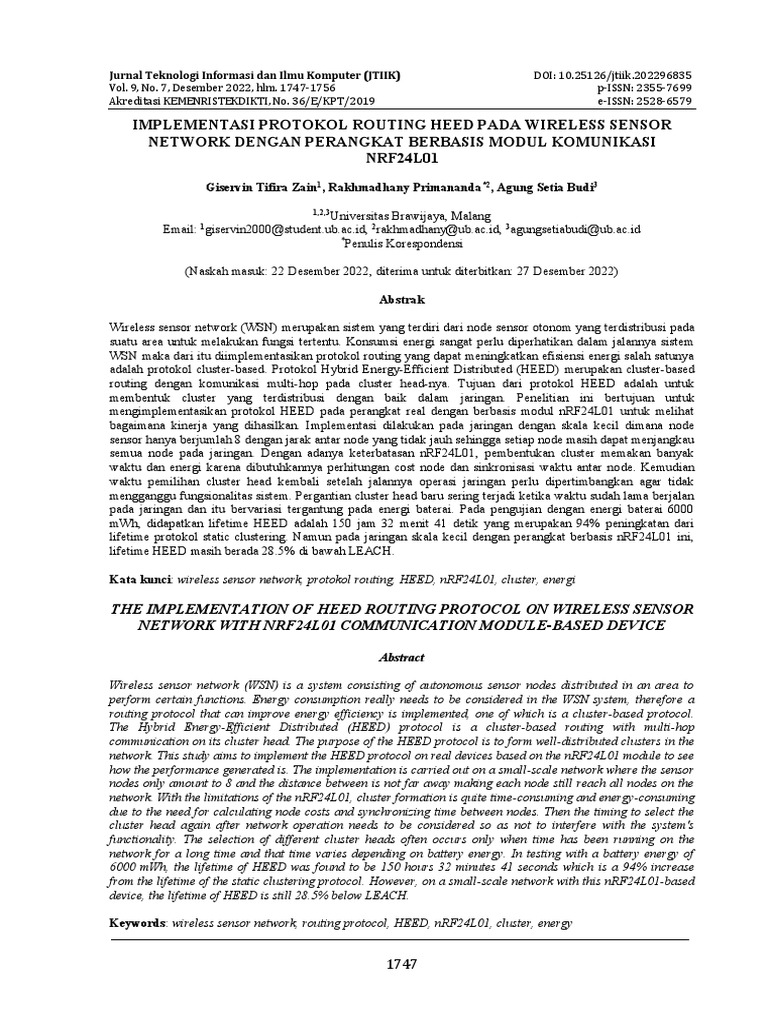 IMPLEMENTASI PROTOKOL HEED | PDF